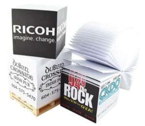 Paper Cubes - Note Pads, Printed with Logo | Trigon International Inc.